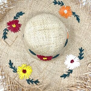 Hat Attack | Accessories | Hat Attack Floral Straw Charlotte Sun Hat In ...